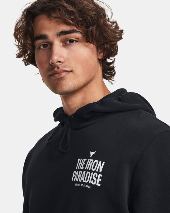 Buy Men's Project Rock Rival Fleece Hoodie Black in Dubai, UAE | Under ...