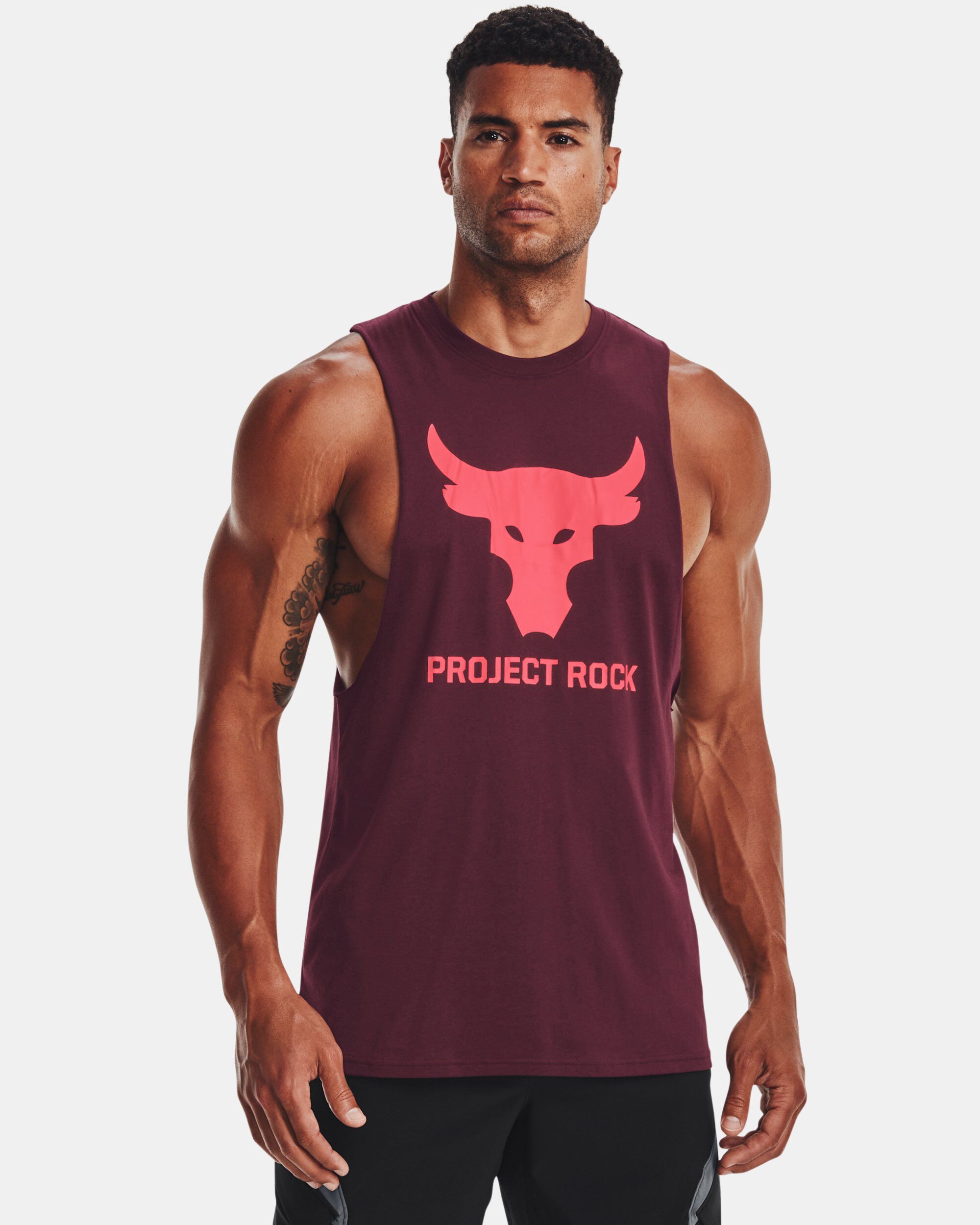 Buy Men's Project Rock Brahma Bull Tank Red in Dubai, UAE | Under Armour
